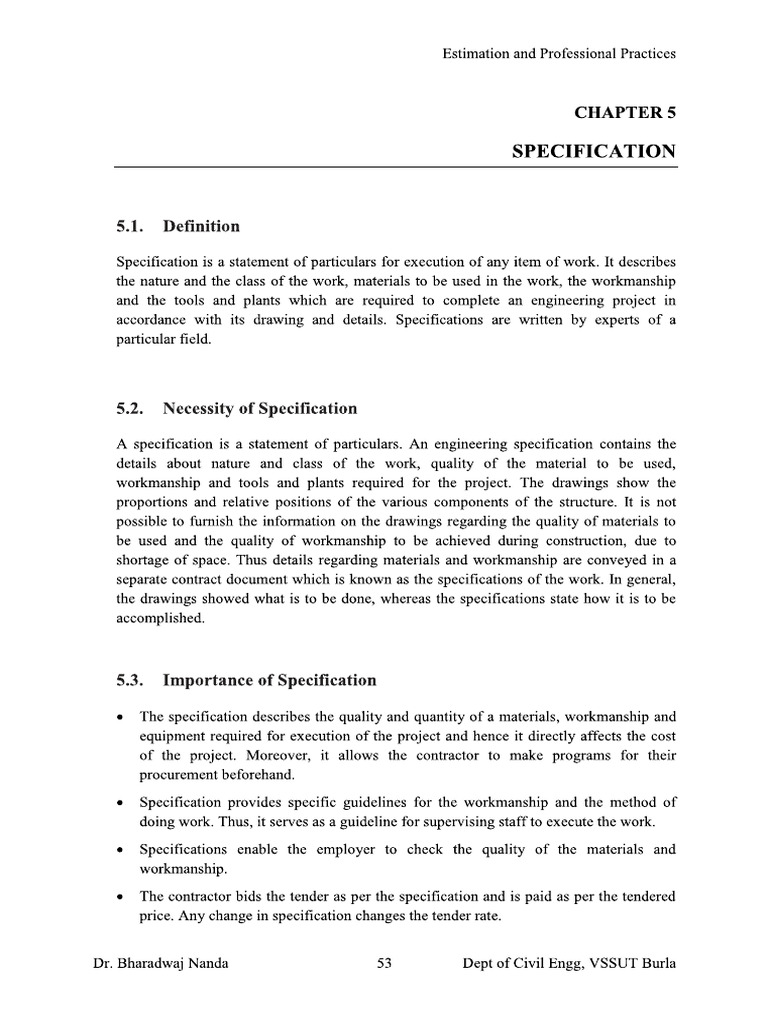 Specifications | PDF