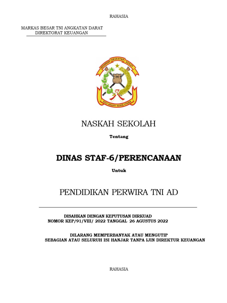 Hanjar Dinas Staf 6 Ren | PDF