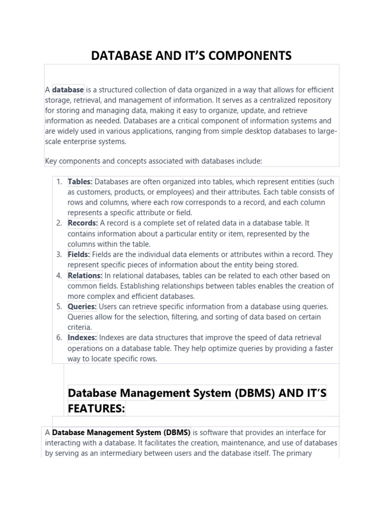 DATABASE | PDF | Databases | Database Index DATABASE | PDF | Databases | Database Index