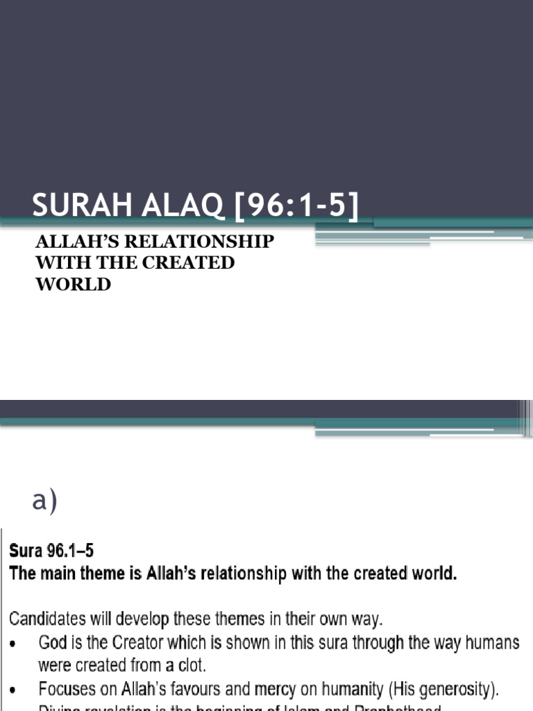 Surah 8 Surah Alaq (96 | Download Free PDF | Quran | Islam