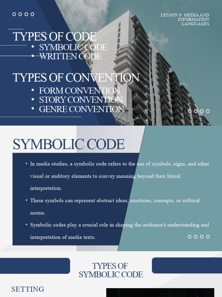 Lesson 9 Symbolic, Written Code, and Conventions | PDF | Narrative ...