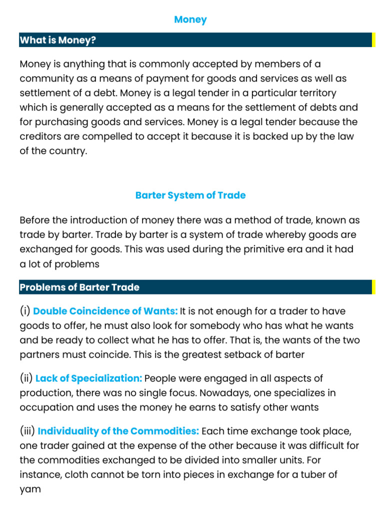 Understanding Money and Its Functions | PDF | Money | Medium Of Exchange