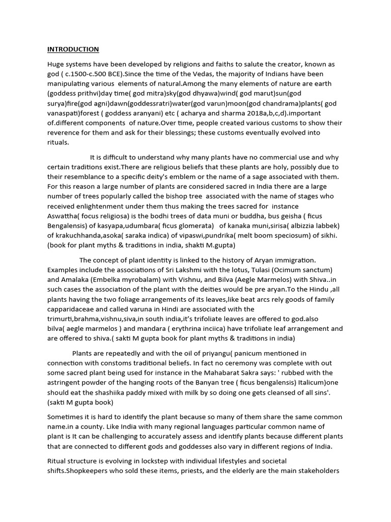 Sacred Plants in Indian Rituals | PDF | Shiva | Vedas