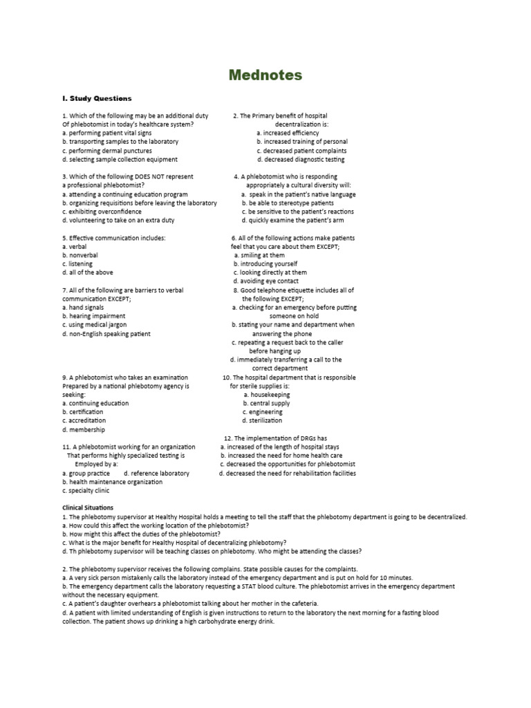MEDNOTES | PDF | Blood Plasma | Emergency Department