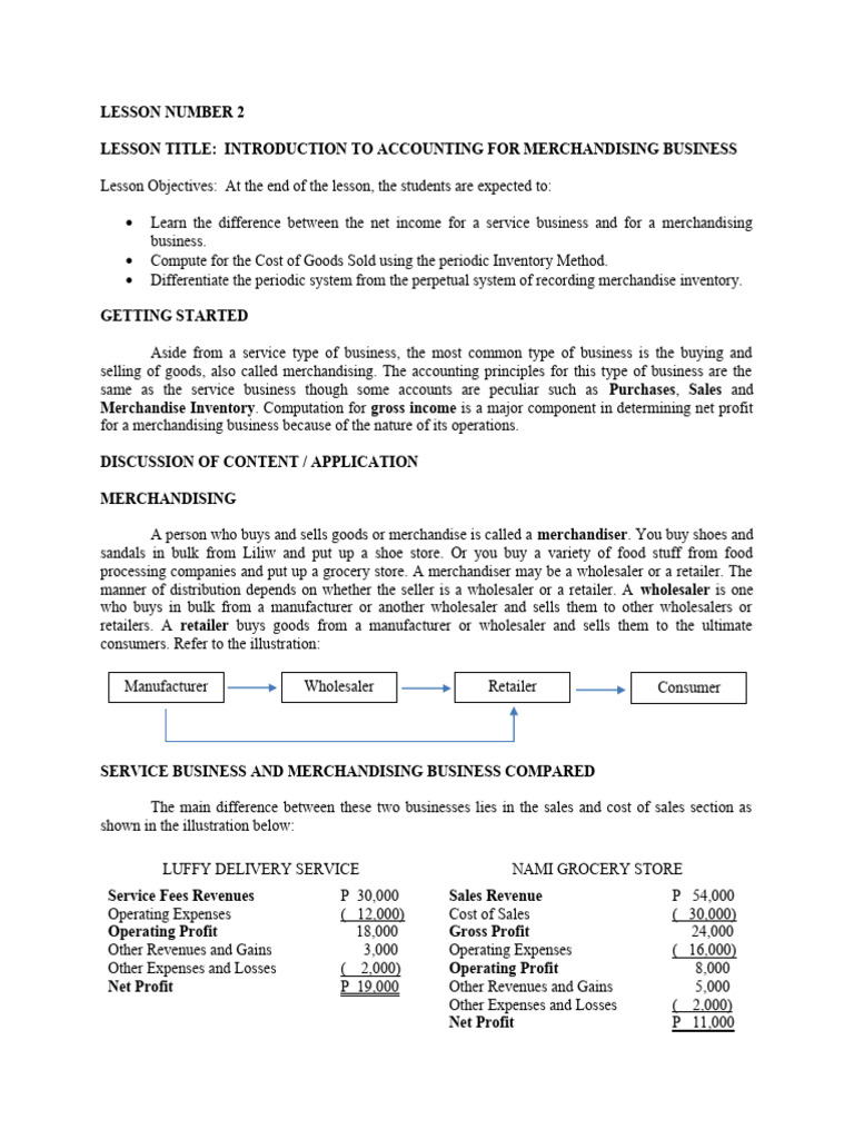 Merchandising Accounting Basics | PDF | Income Statement | Debits And ...