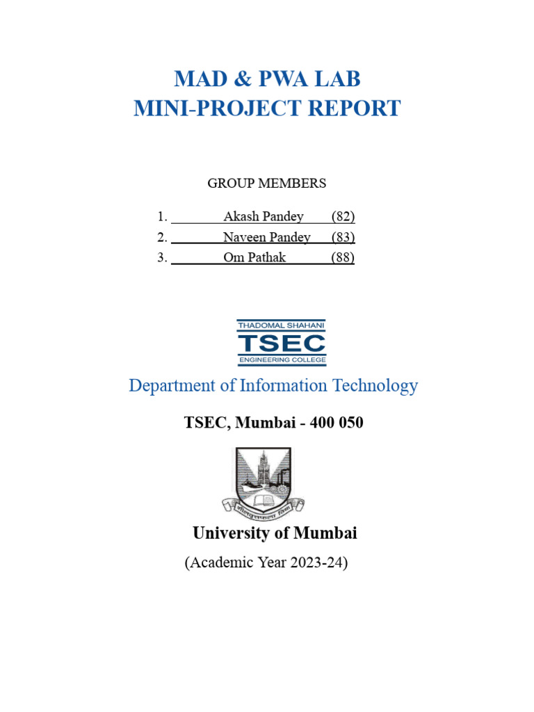MAD Mini-Project Report | PDF | Streaming Media | Software