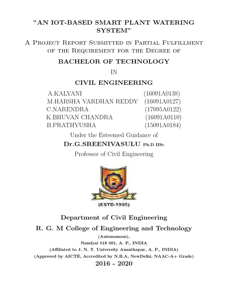 2019-20 - CE Sample Project | PDF | Internet Of Things | Porosity