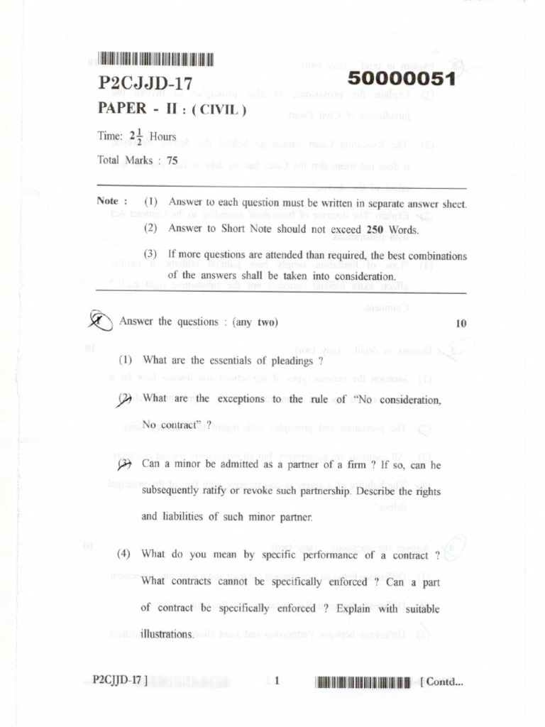 Mains All Year Paper JMFC | PDF