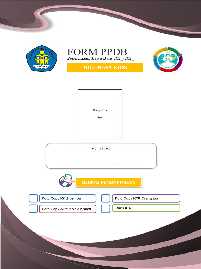 Formulir PPDB TP 2023-2024 Tkkbspstpa | PDF