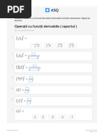 Tabel Derivate Funcții Elementare | PDF
