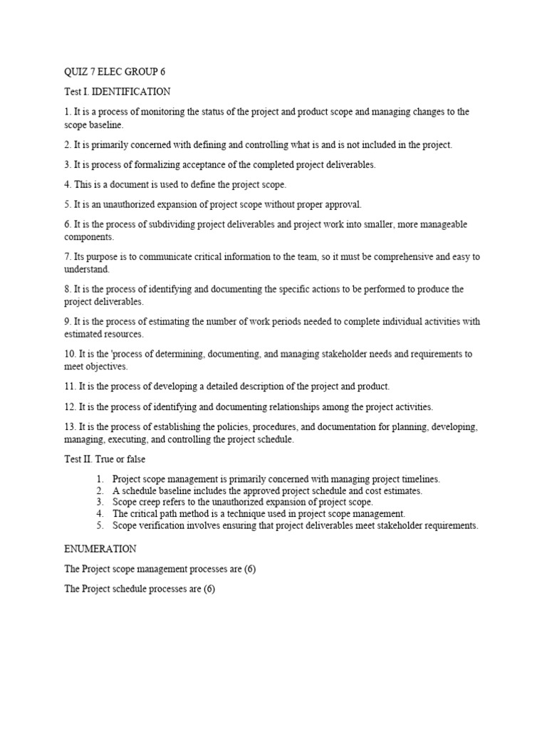 Bsia - Quiz 7 - Project Management | PDF | Project Management | Systems ... Bsia - Quiz 7 - Project Management | PDF | Project Management | Systems ...