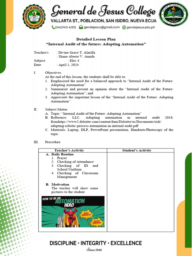 Final-Edited-Lesson-Plan-Debate | PDF | Audit | Automation