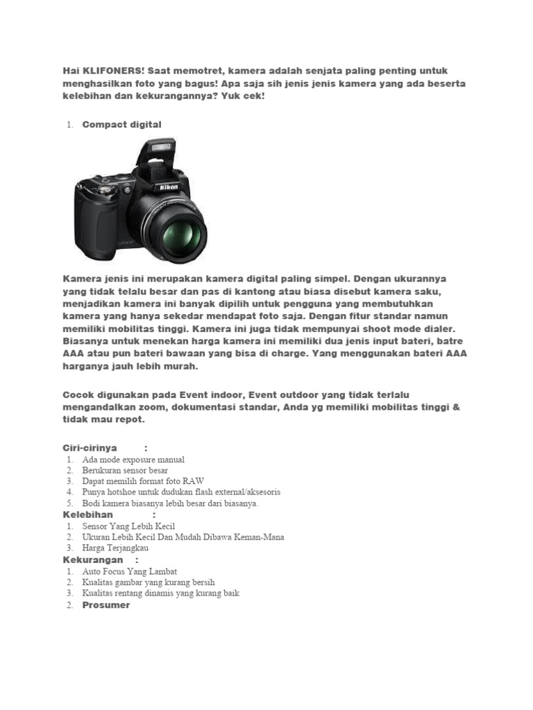 Jenis Kamera | PDF | Bisnis | Komputer