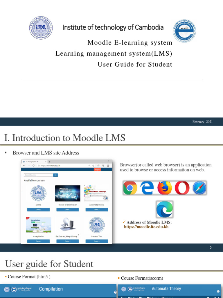 How to use moodle for student | PDF | User (Computing) | Login