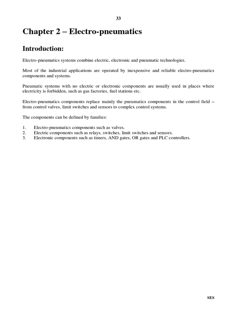 Electro Pneumatics Sytems | PDF | Relay | Vacuum Tube