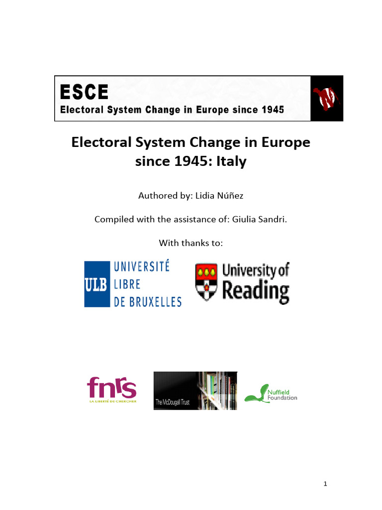 Italy_summary | PDF | Voting | Electoral District
