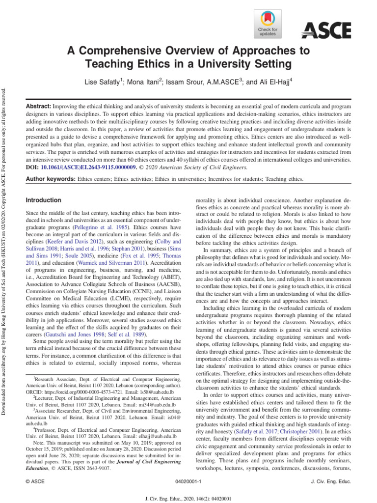 Teaching Ethics | Download Free PDF | Teachers | Curriculum