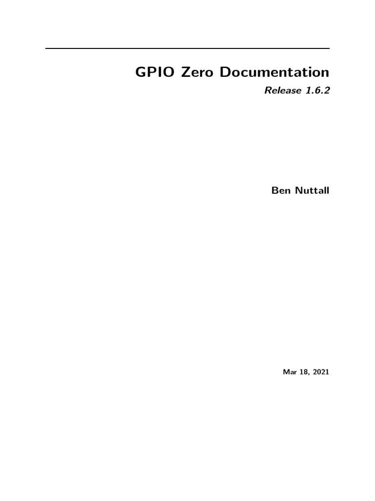 Gpiozero Readthedocs Io en Stable | PDF | Raspberry Pi | Computing