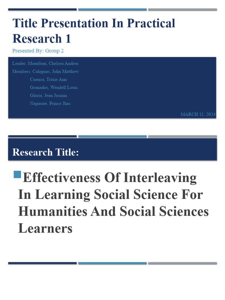 GR 2-Pr1titledefense | PDF | Learning | Science