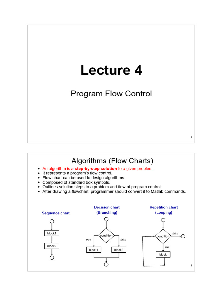Lecture4 Programcontrol Pdf Control Flow Vector Space 2444