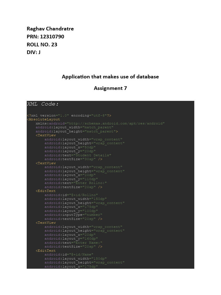 Raghav Assignment 7 | PDF | Android (Operating System) | Computing