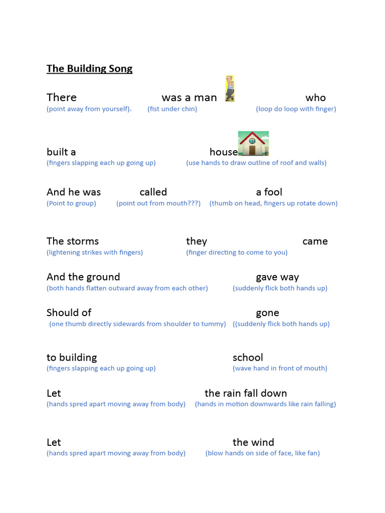 Lyrics Building Poster Song | PDF | Hand | Finger