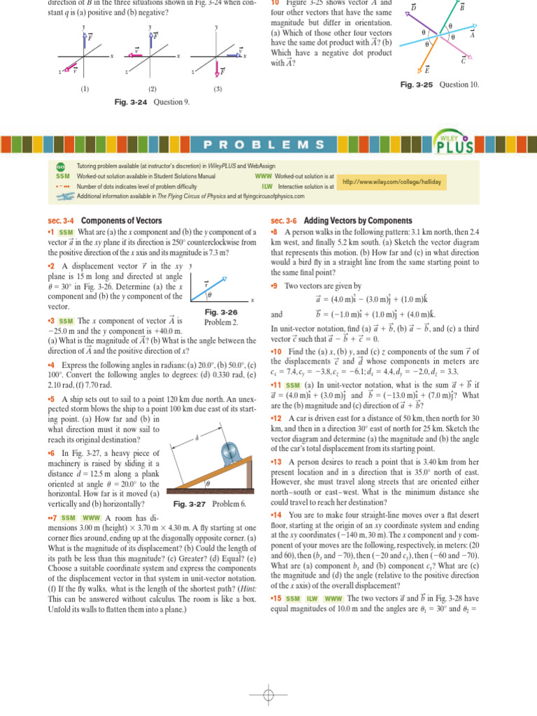 Physics Chapter 3 Problems | PDF | Euclidean Vector | Fault (Geology)