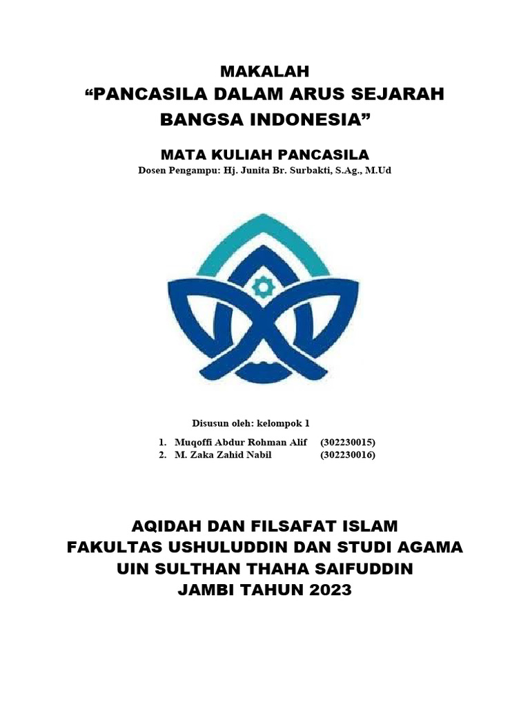 Contoh Cover Makalah Uin STS Jambi | PDF