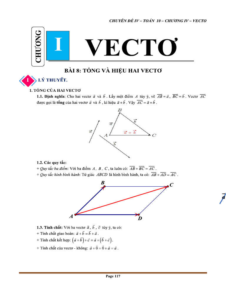 Tổng hiệu vecto | PDF