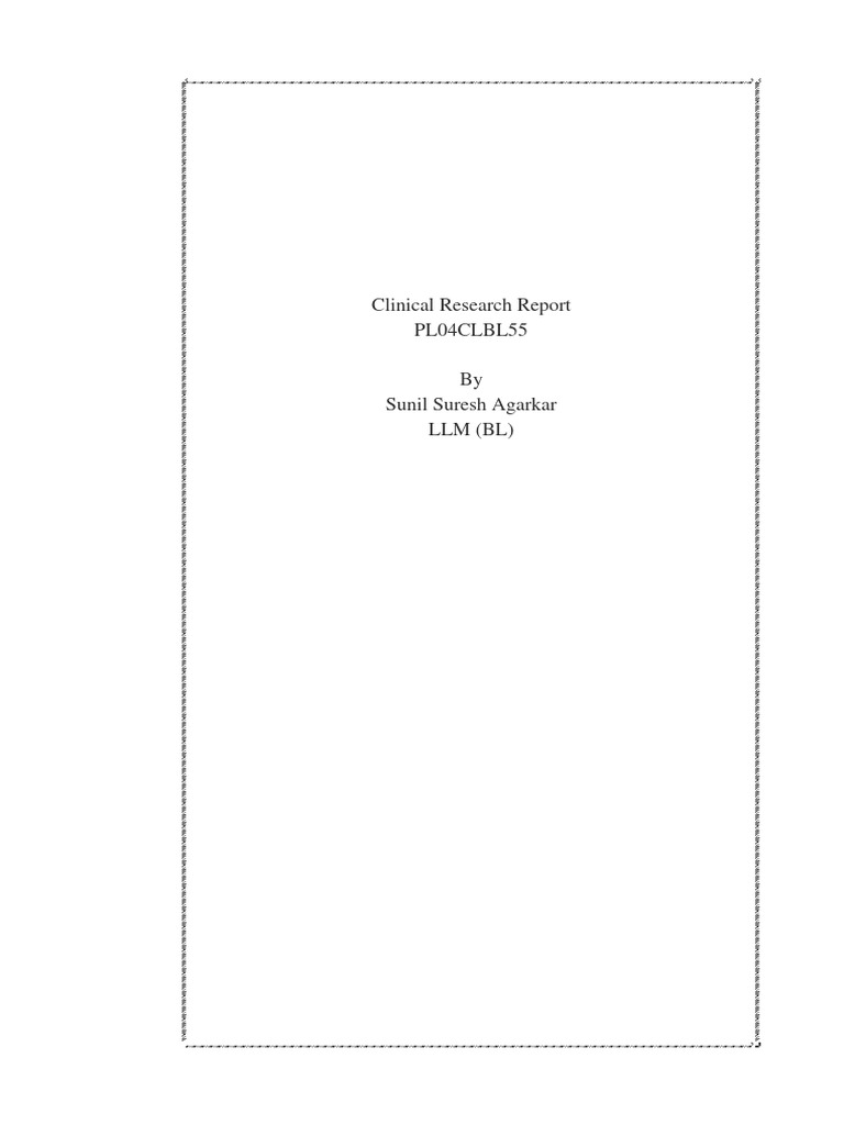 Clinical Research Report | PDF | Empowerment | Menstruation