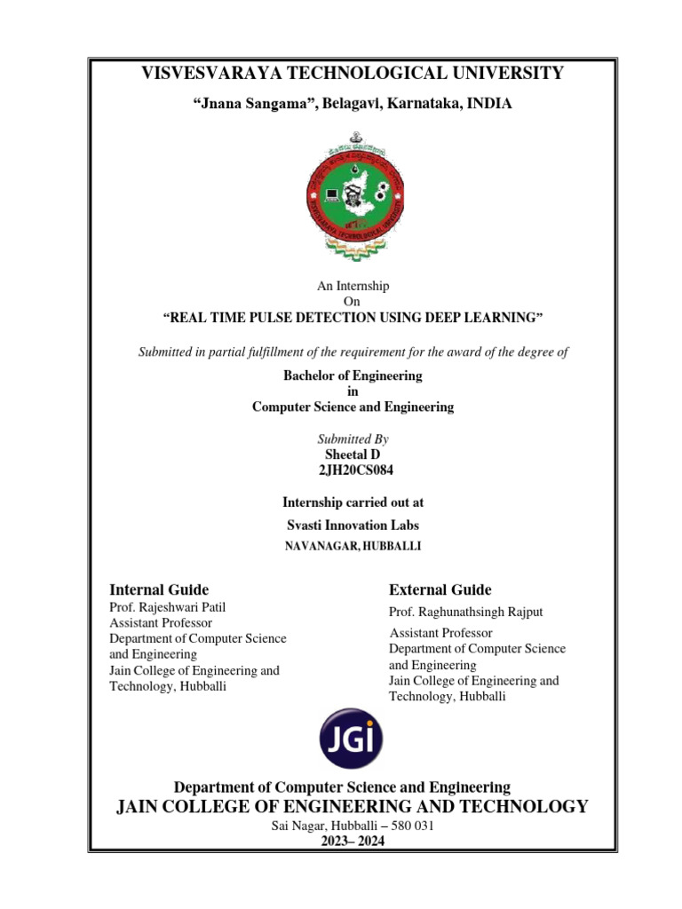 internship - SHEETAL | PDF | Machine Learning | Computer Vision