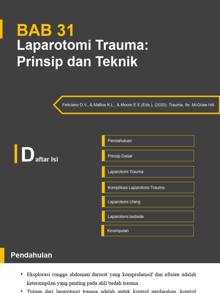 BAB 31 Laparotomi Trauma | PDF