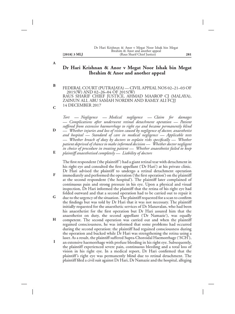 Dr Hari Krishnan & Anor v Megat Noor Ishak bin Megat Ibrahim & Anor and ... Dr Hari Krishnan & Anor v Megat Noor Ishak bin Megat Ibrahim & Anor and ...