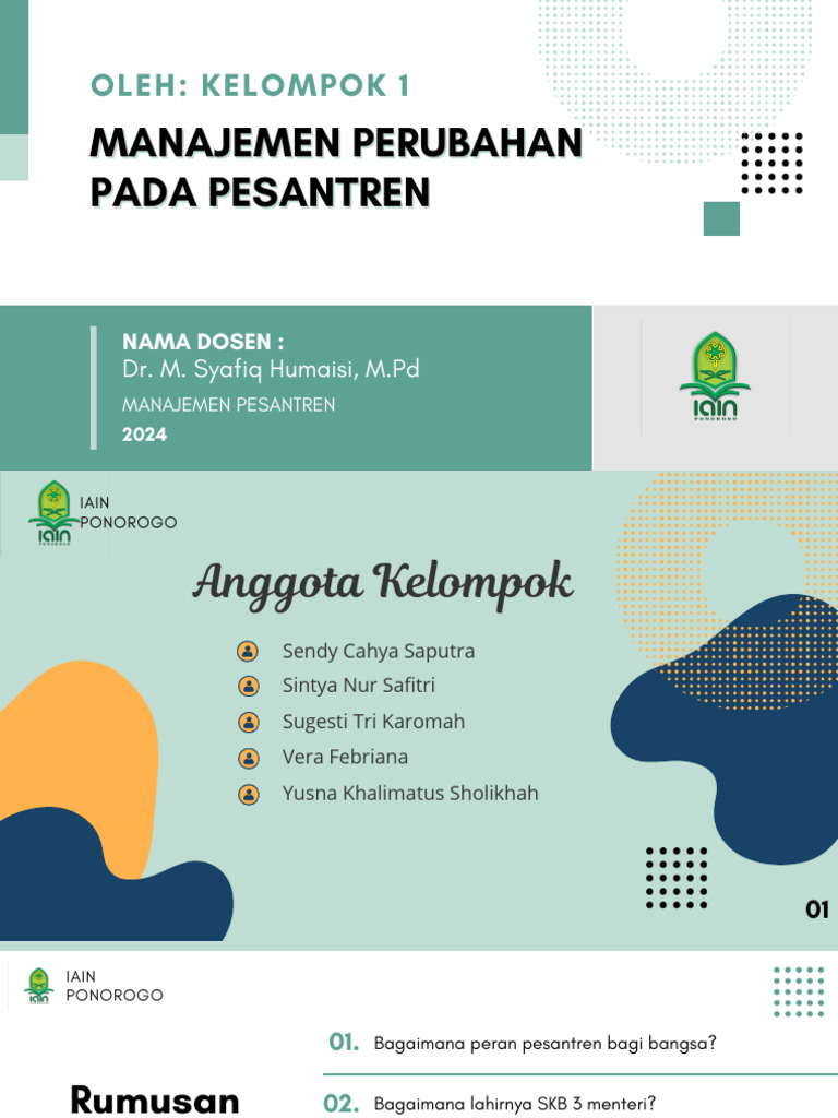 Manajemen Pesantren KLM 1 | PDF