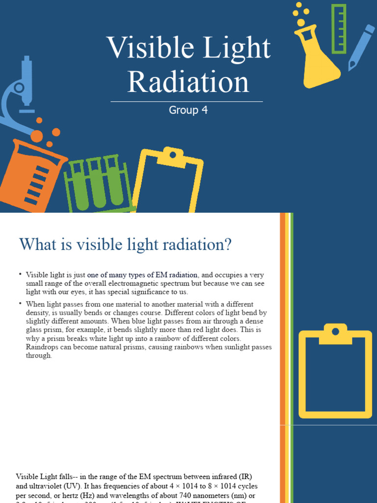 Visible Light Radiation Pdf Electromagnetic Spectrum