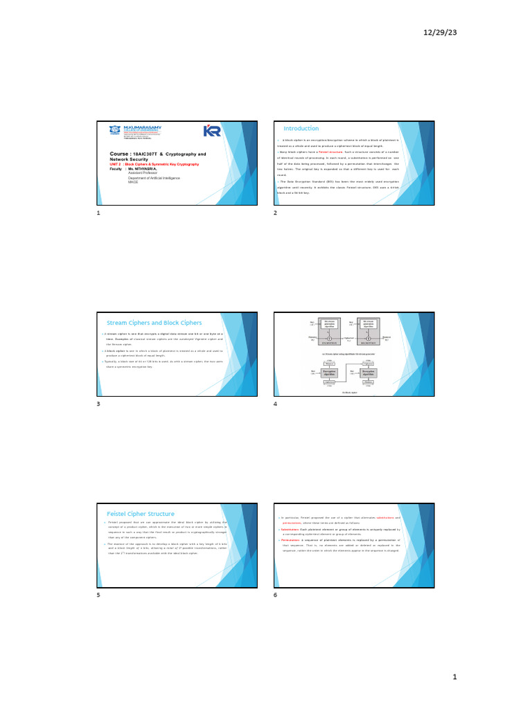 Unit 2 | PDF | Cipher | Cryptography