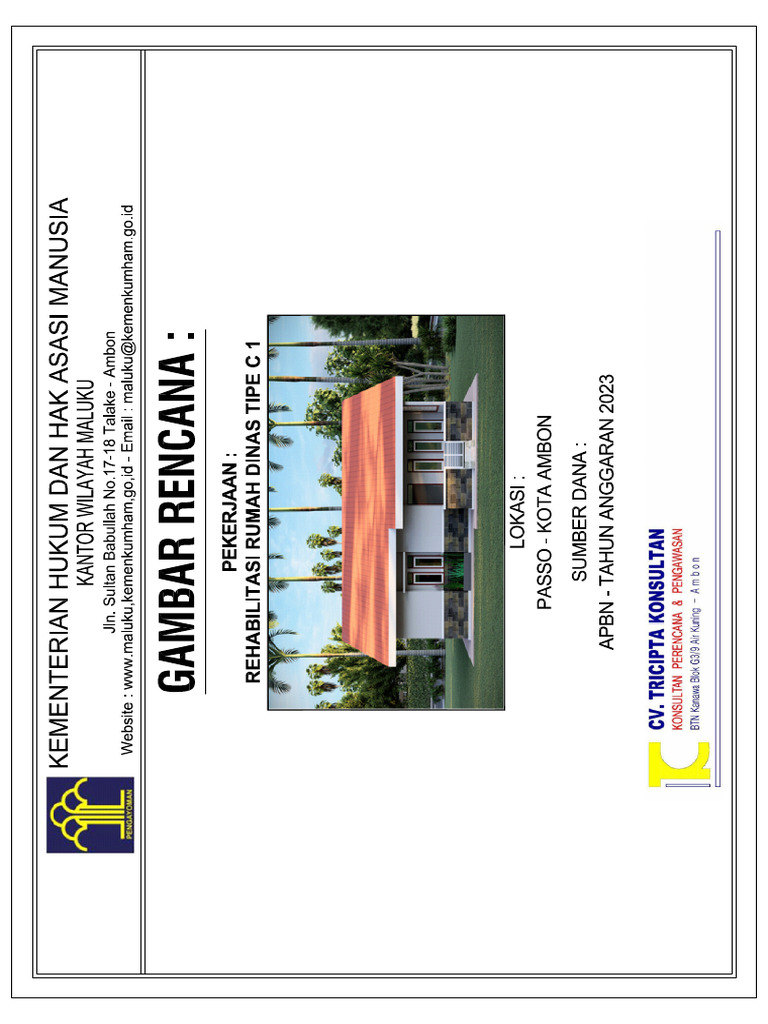 Gambar Rehab Rumah Dinas Tipe C1 | PDF