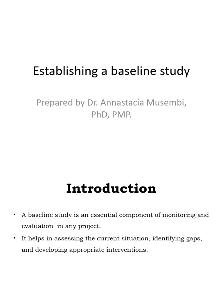 Establishing a Baseline Study | PDF | Focus Group | Data