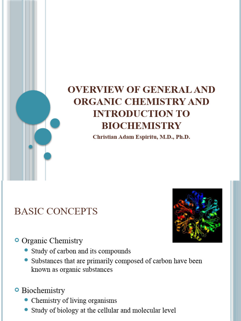 Overview of General and Organic Chemistry and Introduction To ...