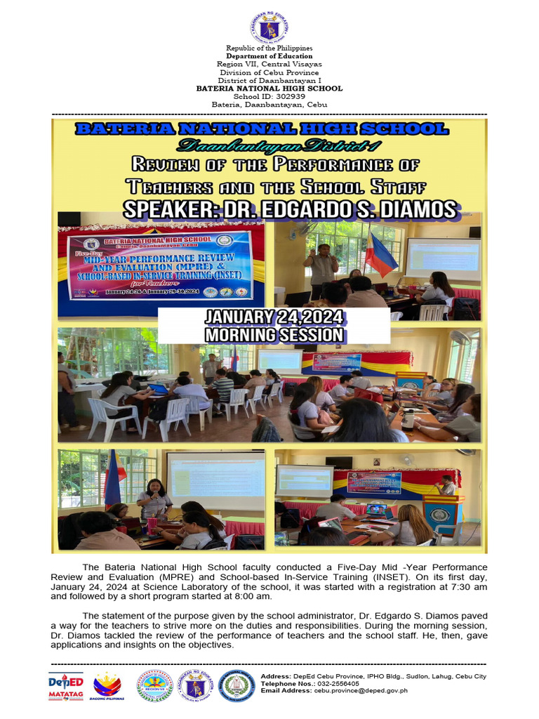 Inset 2024 Narrative | PDF | Education Theory | Human Communication