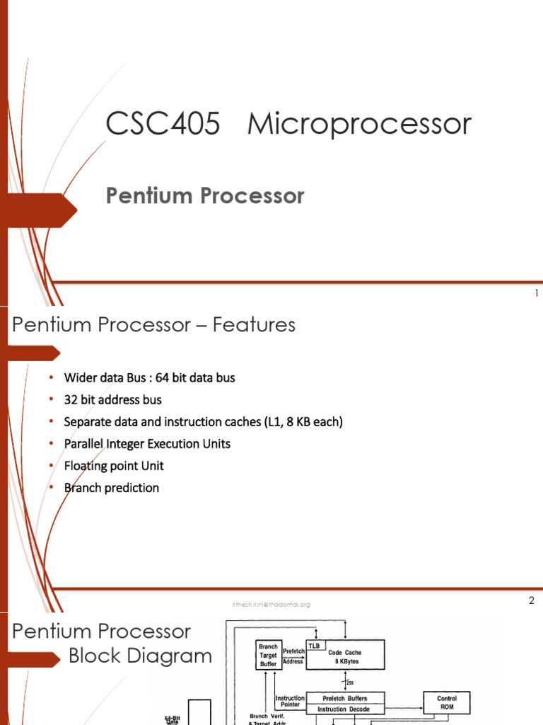 Pentium Processor | Download Free PDF | Cpu Cache | Central Processing Unit