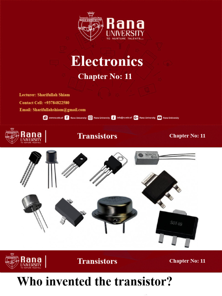 Chapter 11 Transistors | PDF | P–N Junction | Transistor