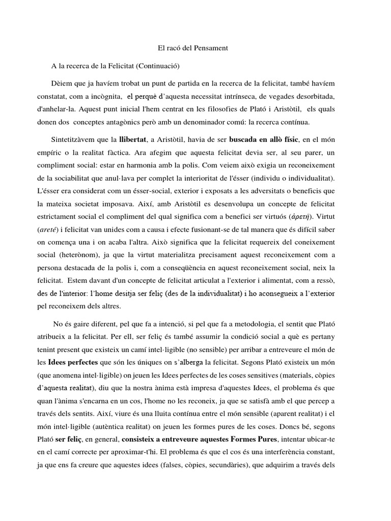 5 - A La Recerca de La Felicitat | PDF