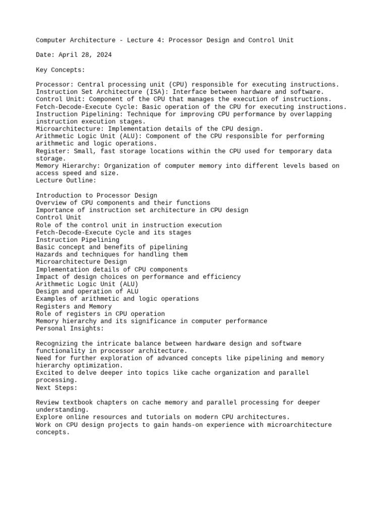 Comparch Notes | PDF | Computers