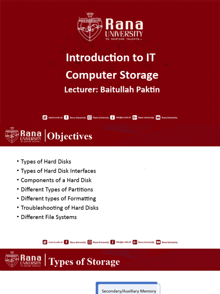 IT 6 Storage | PDF | Hard Disk Drive | File System