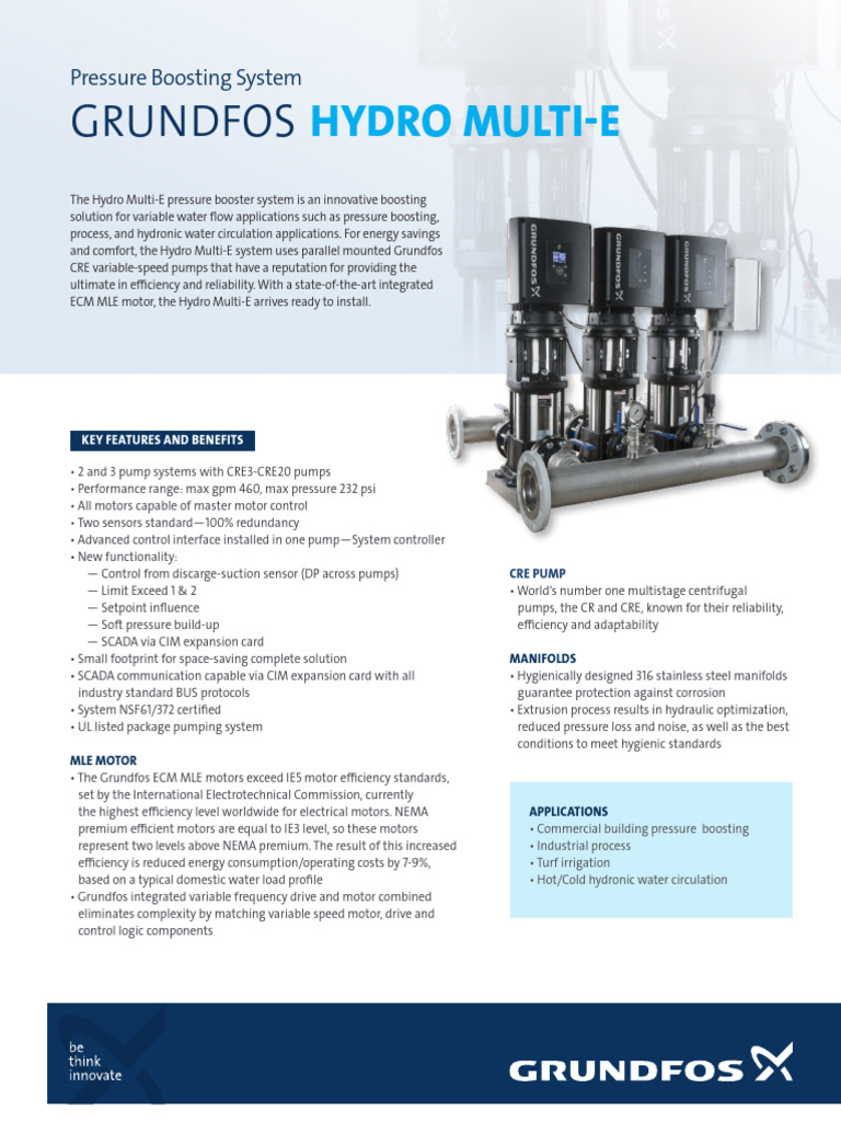 Hydro Multi-E 2024 | PDF | Pump | Energy Technology