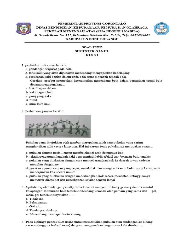 Soal Pjok 2023 Kls XI Ganjil | PDF