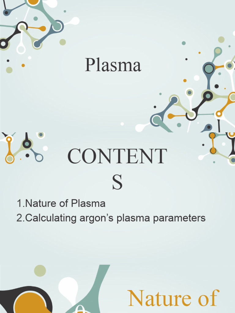 Understanding Plasma and Argon Parameters | PDF | Plasma (Physics) | Ionization