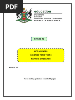 LFSC G12 Topic Test Memo (Evolution) | PDF