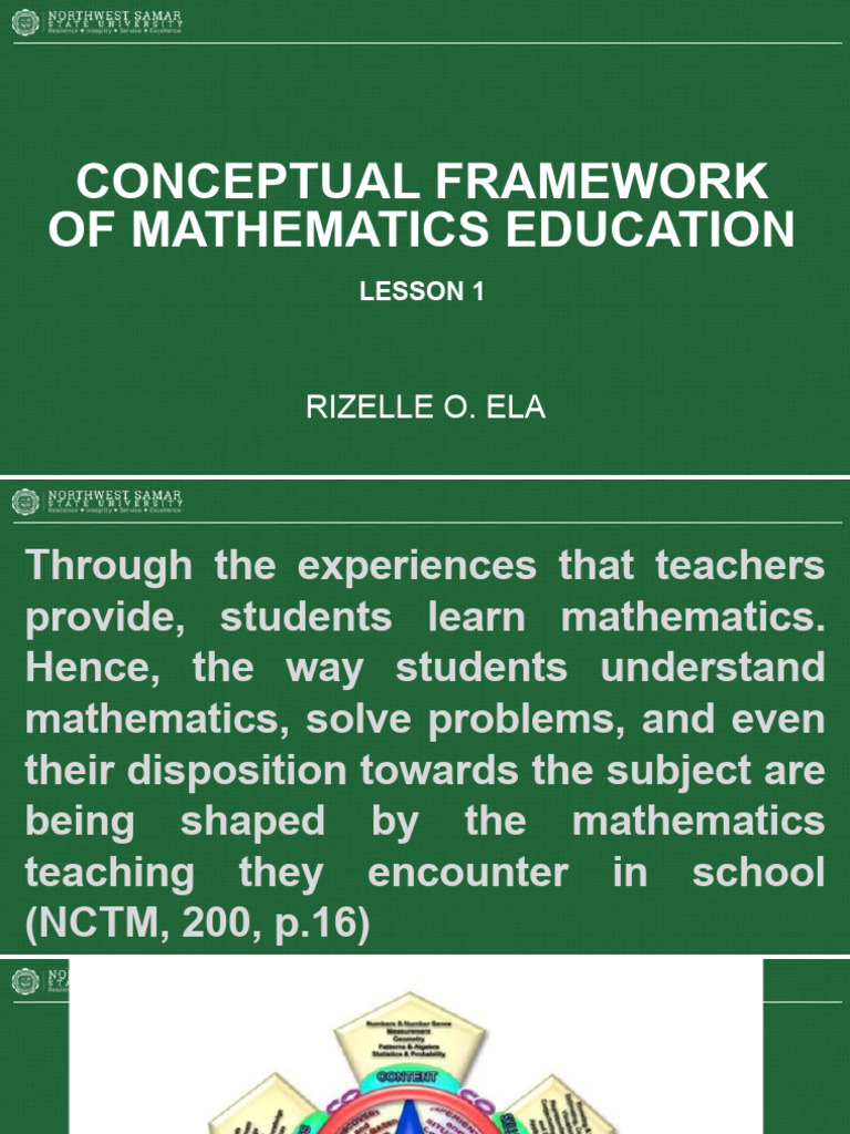 Lesson 1 - Conceptual Framework of Math Education | PDF ...